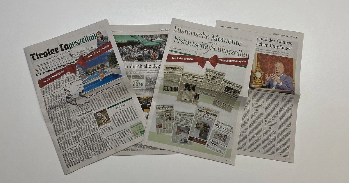 75 Jahre Tiroler Tageszeitung: Die große Jubiläumsbeilage der TT als ...